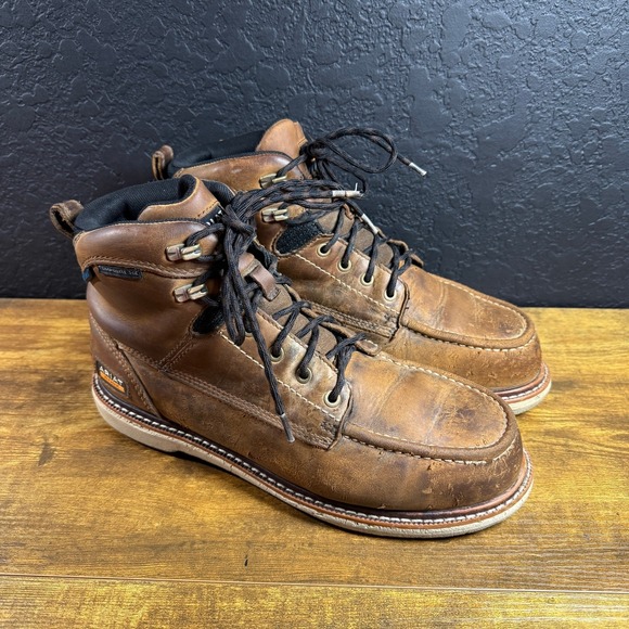 Ariat | Shoes | Ariat Groundbreaker 046876 Brown Leather Composite Toe ...